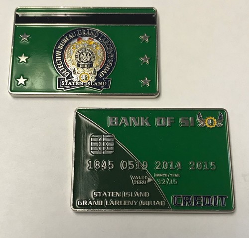 NYPD Police Department City of New York Grand Larceny Squad Credit Card ...