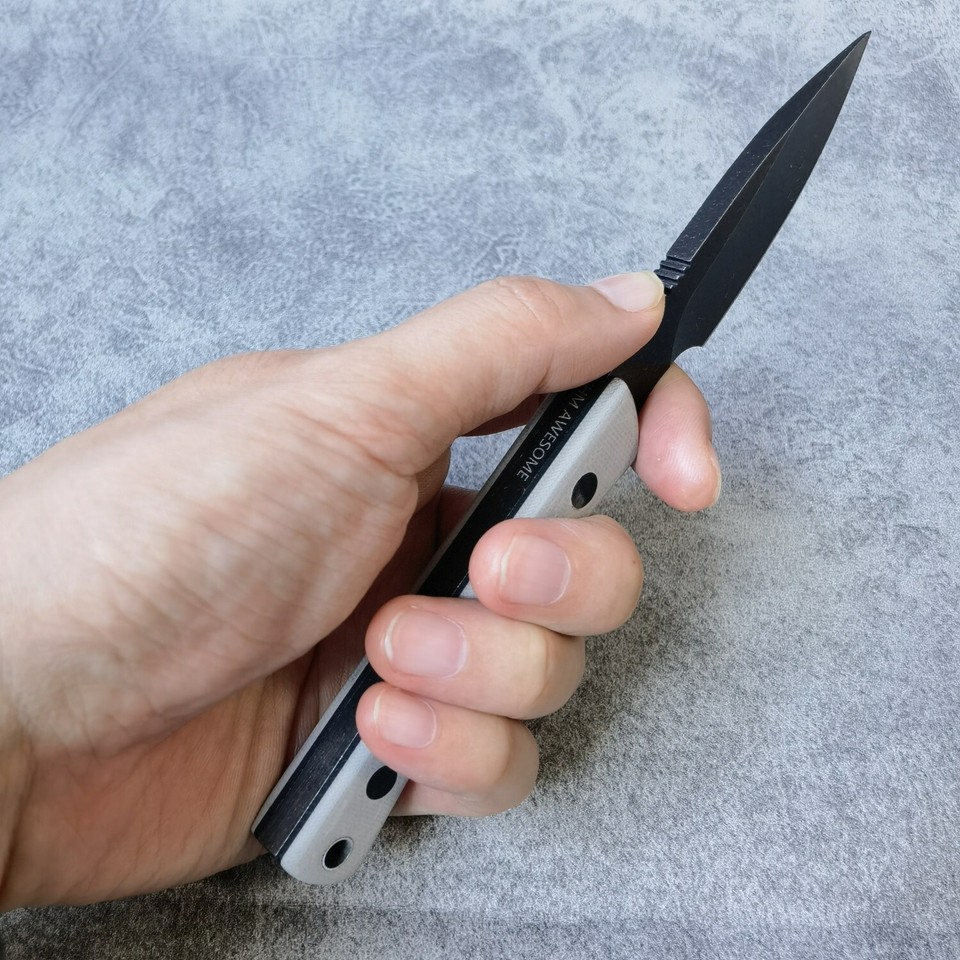 Small Fixed Blade Knife Outdoor Fishing Kydex Sheath EDC Hunting Neck ...