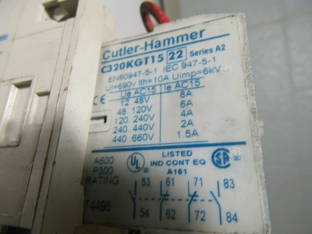 Cutler Hammer CE15KN3 Contactor 3 Pole 600vac Series B1 for sale online ...