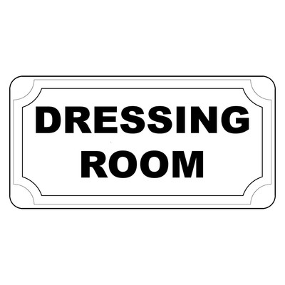 Dressing Room Black Retro Vintage Style Metal Sign - 8 In X 12 In With ...
