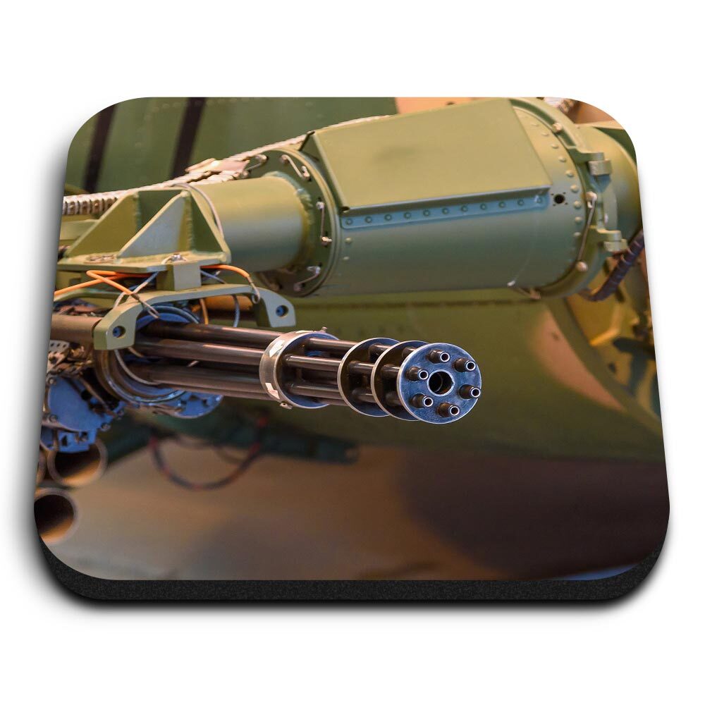 1x Square Fridge MDF Magnet Gatling Gun Military Helicopter Army #51002 ...