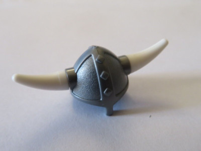 LEGO 1 Flat Silver Headgear Helmet Viking with Side Holes with Horns ...