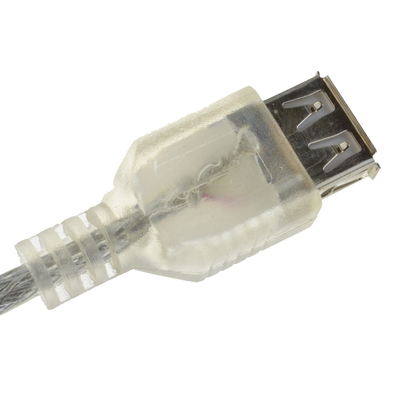 PRO Clear USB 2.0 Extension Cable A to A Female Lead 24AWG Ferrite 50cm ...