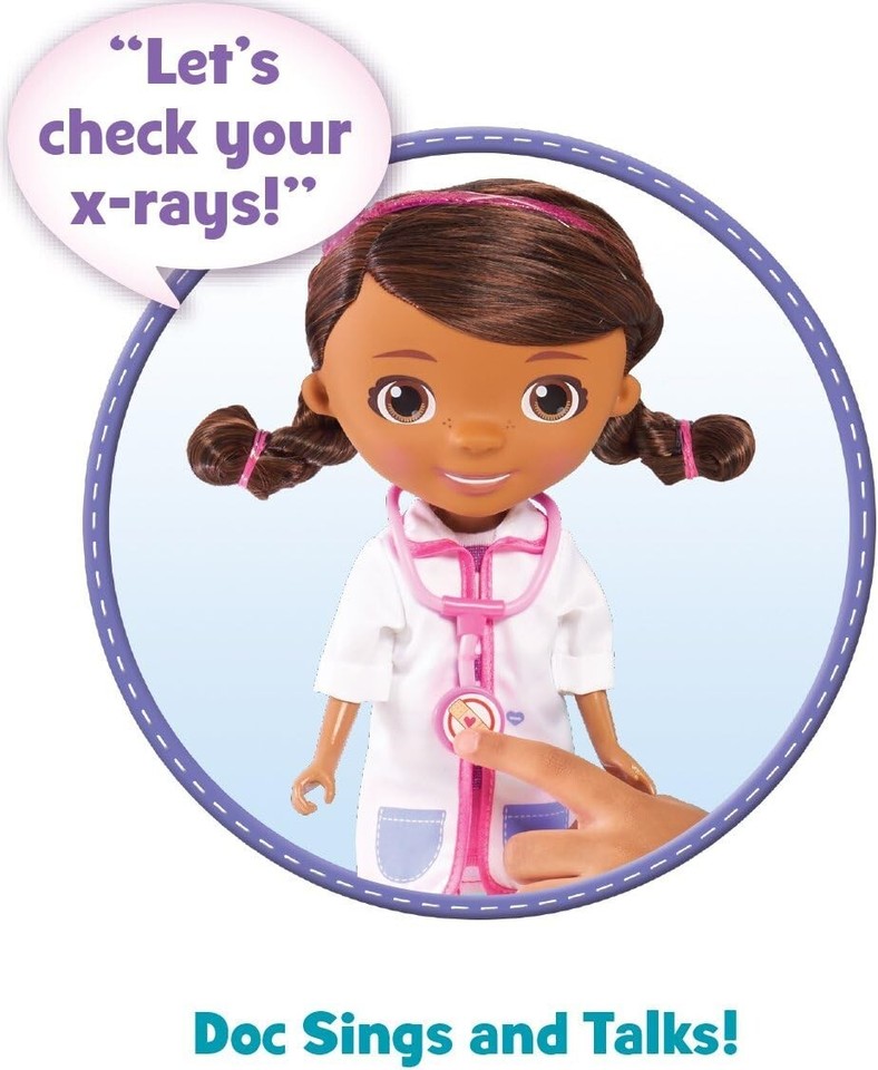 RARE! Doc McStuffins Magic Talking Doc Care Cart NEW! Disney Junior ...