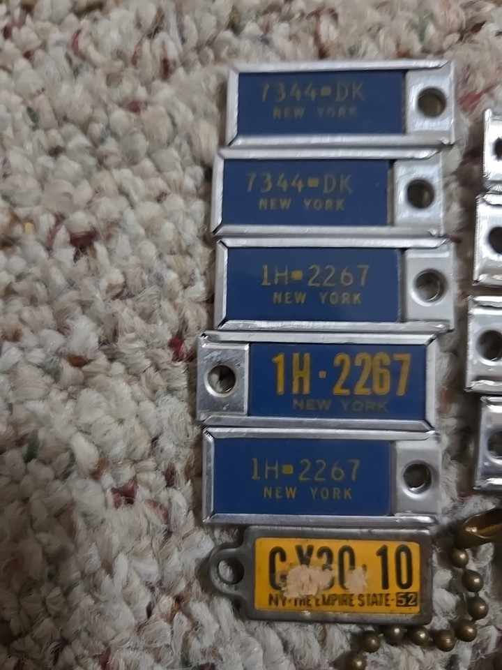 Mini License Plates Key Chains Vintage ,Ohio,New York and Pennsylvania ...