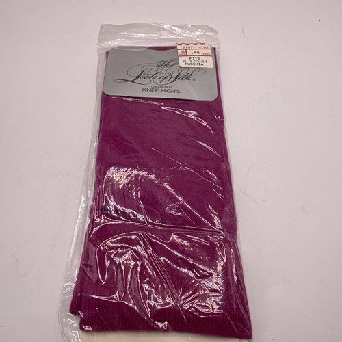 Vintage New Look of Silk Fuschia Pink Knee High Pantyhose NOS 8.5 - 11 | eBay