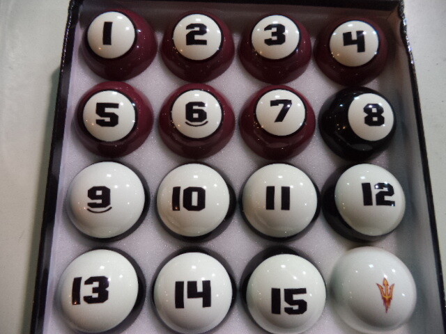 Arizona State Sun Devils Billiard Ball Set | eBay