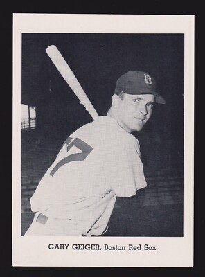 1958-65 JAY PUBLISHING Gary Geiger RED SOX 5x7 PICTURE PACK PHOTO EX A ...