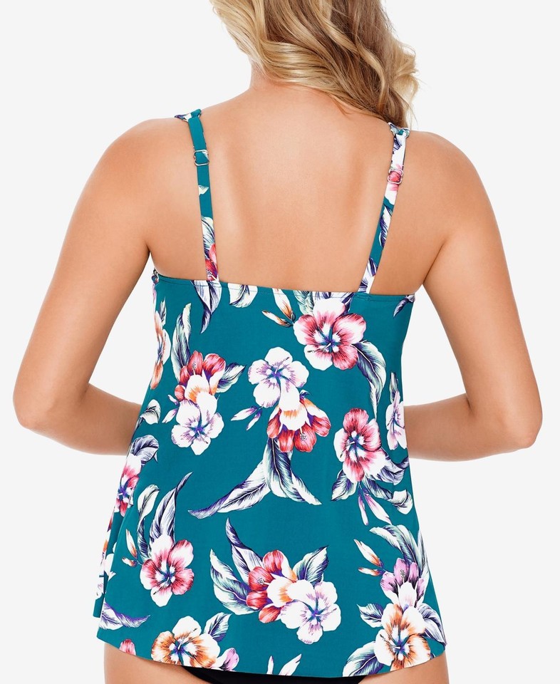 Swim Solutions ESF15194 Princess-Seamed High-Low Women's Tankini Top ...