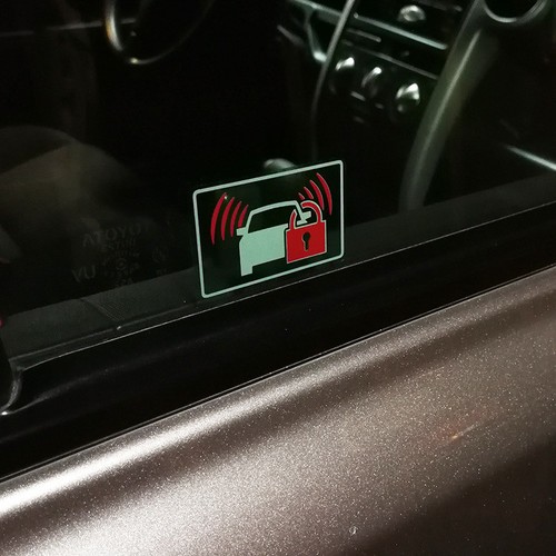 4 Car Alarm DECALS | Inside or Outside Glass | Security System Window ...