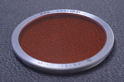 PETRI ORANGE 056 YA3 49MM FILTER GENUINE VINTAGE LENS OR CAMERA SCREW ...