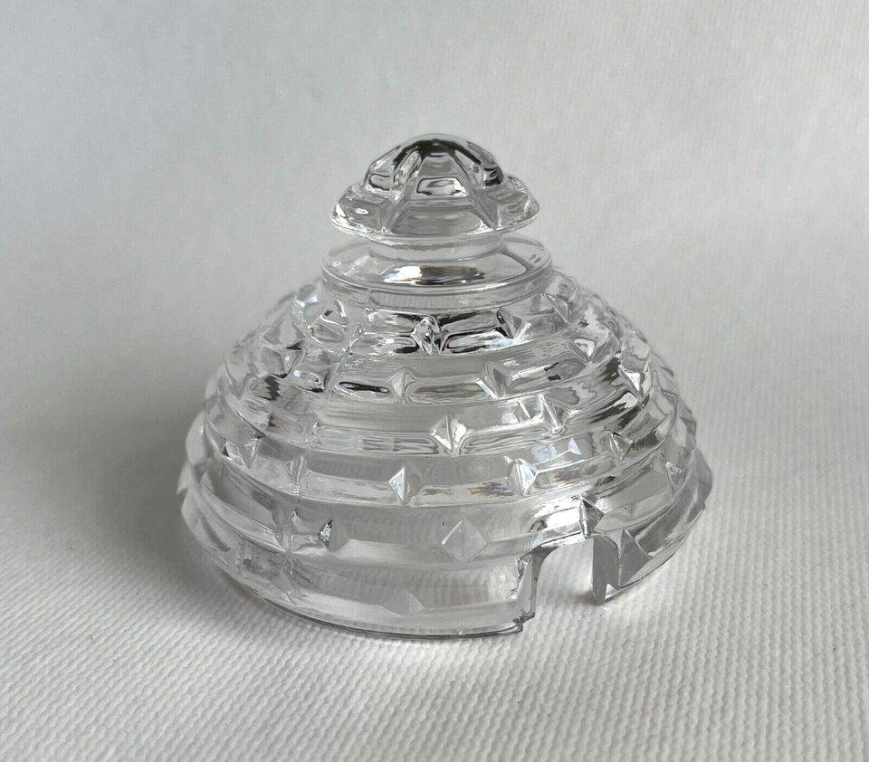 Clear Glass Crystal Beehive Shaped Honey Jar Container with Lid | eBay