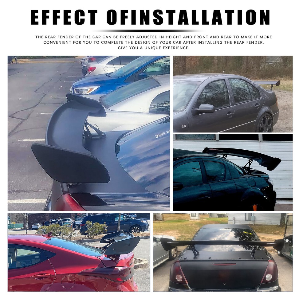 Matte Black 47" Car Rear Trunk GT Racing Spoiler Wing For Acura Integra ...