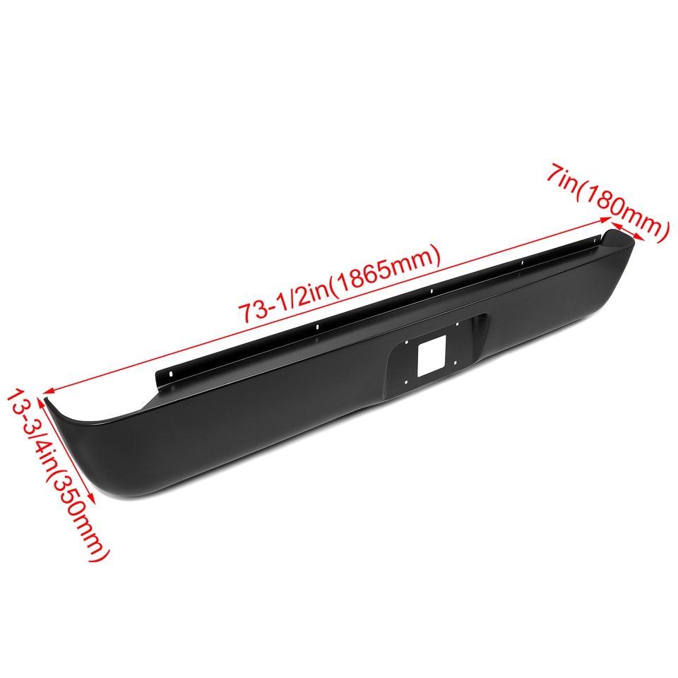 Rear Bumper Roll Pan w/LED License Lamp For Chevy Silverado 1500 07-13 ...