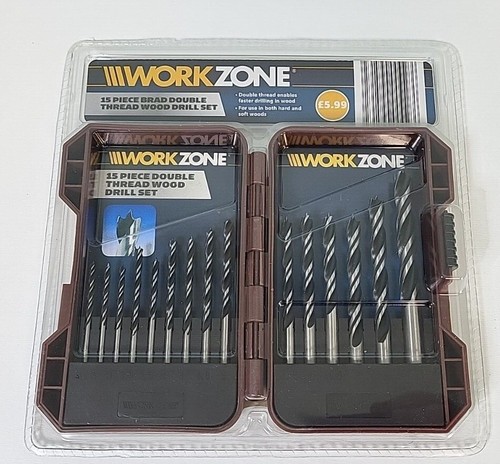 Workzone 15 Piece Drill Bit Set Brand New in Case - Choose Wood, Metal or Multi | eBay UK