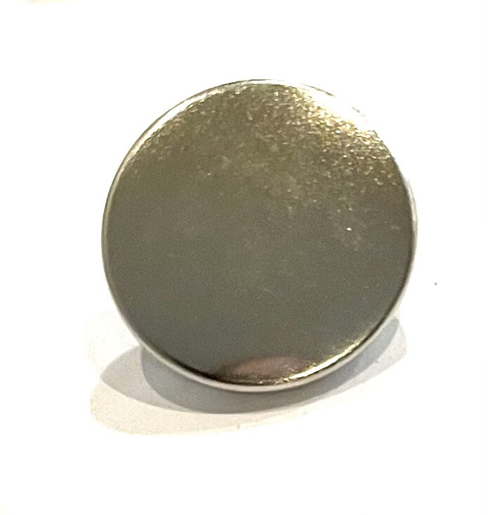 6pcs Round Silver 15mm Shank Metal Buttons With Shiny Mirror Finish | eBay