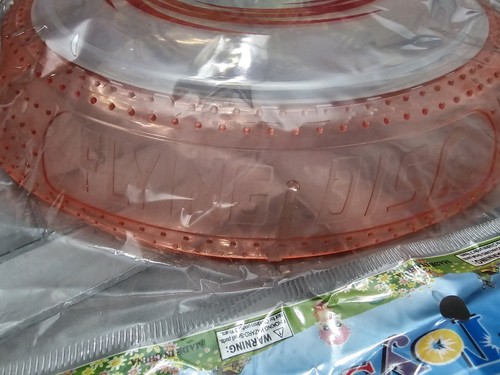 USA Novelty LED Rainbow Flying Disc Frisbee Clear & Red 9" | eBay