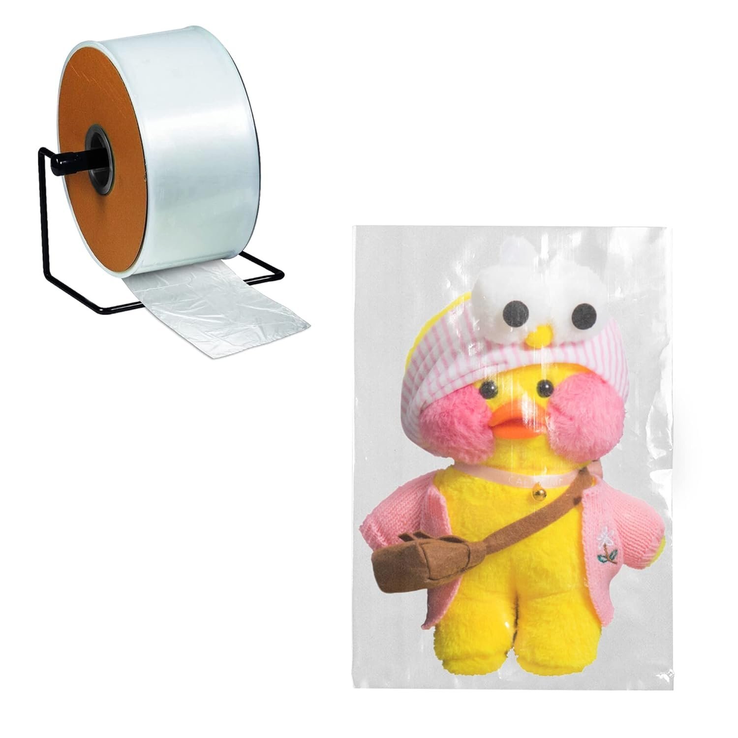 30"x1450' Clear Poly Tubing Tube Plastic Bag Polybags Custom Bags on a ...