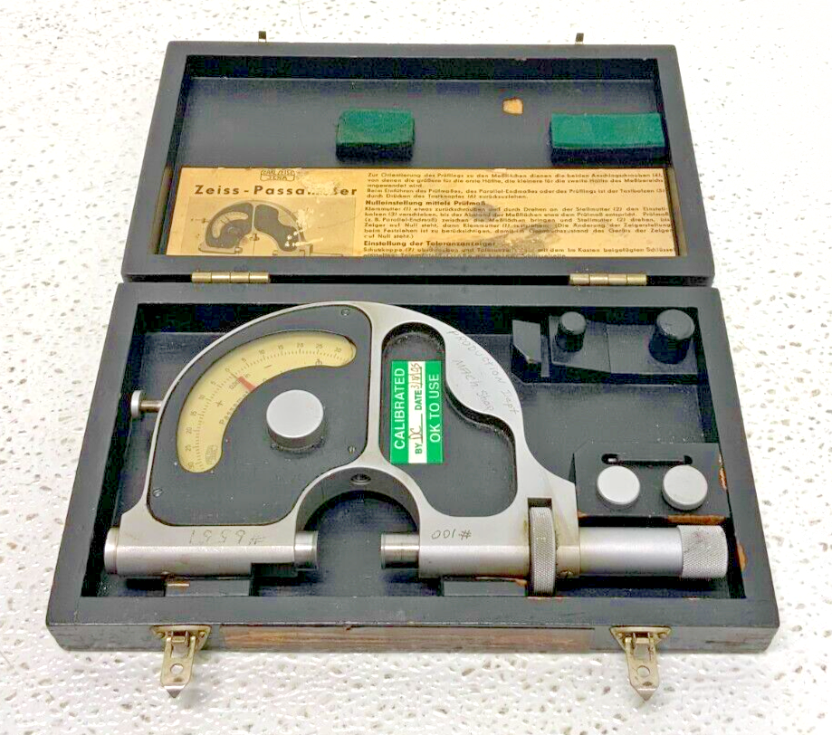 Carl Zeiss Jena Passameter Micrometer Machinist Tool .0001" 0-1" 43C | eBay