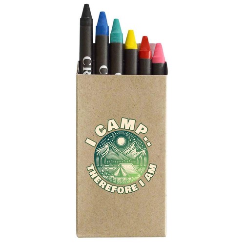 'Cool Camping Emblem' Coloured Crayon Set (CY00038003) | eBay UK
