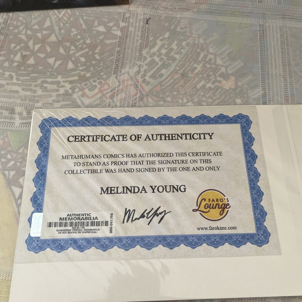 Signed Faro’s Lounge Back To The Future Melinda Young with COA | eBay