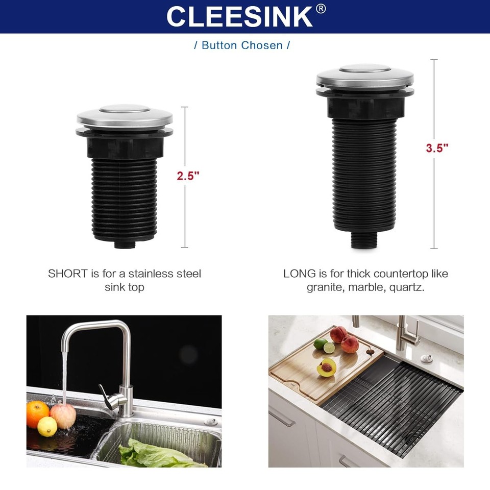 Garbage Disposal Air Switch Kit, Sink Waste Disposer On/Off Switch with ...