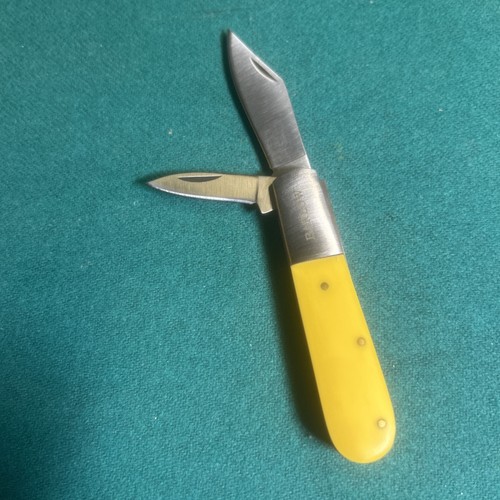 Barlow Knife Made In USA Yellow CS Blades | eBay