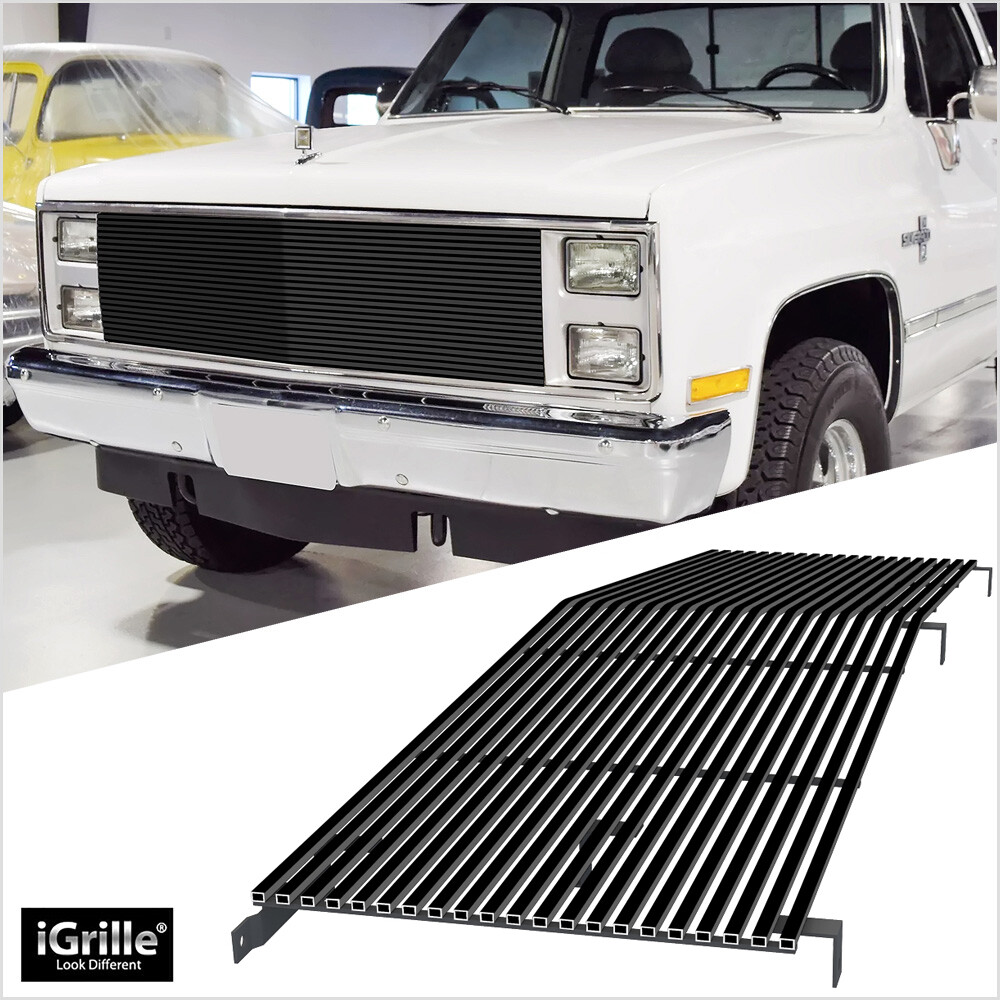 Fits 1981-1987 Chevy GMC C/K Pickup Main Upper Stainless Black Billet ...