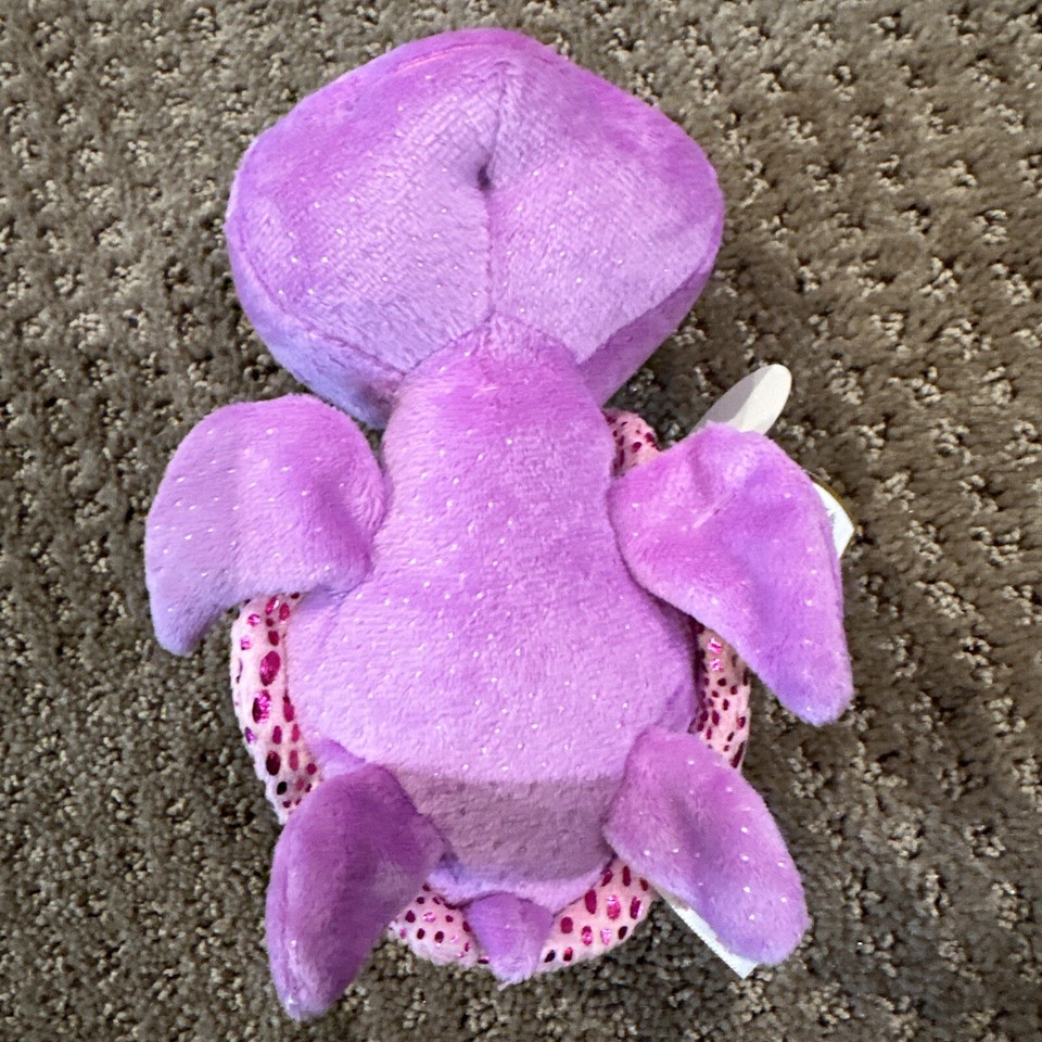 TY BEANIE BOOS - SLOW-POKE the 6 inch PURPLE TURTLE - | eBay