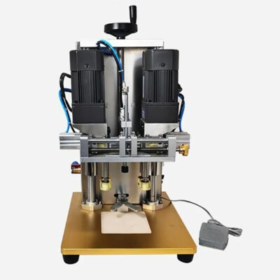 Desktop Glass Plastic Bottle Cap Twisting Machine Pneumatic Cap Rolling ...