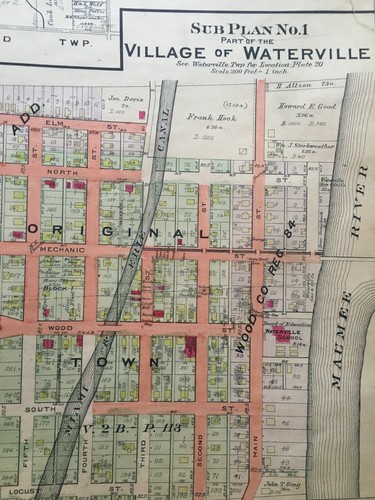 1924 SPENCER SHARPLES HARDING & WATERVILLE TWP LUCAS COUNTY OHIO ATLAS ...