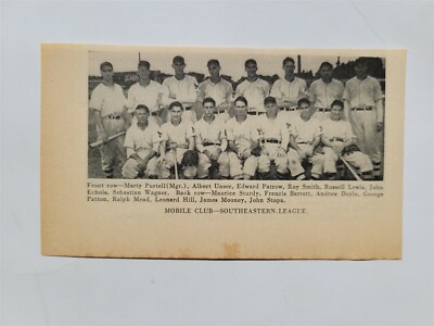 Mobile Shippers 1937 Team Picture Johnny Echols Al Unser Frank Barrett ...