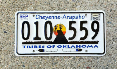 REAL OKLAHOMA STATE LICENSE PLATE COMANCHE NATION AUTO CAR TAG NATIVE ...
