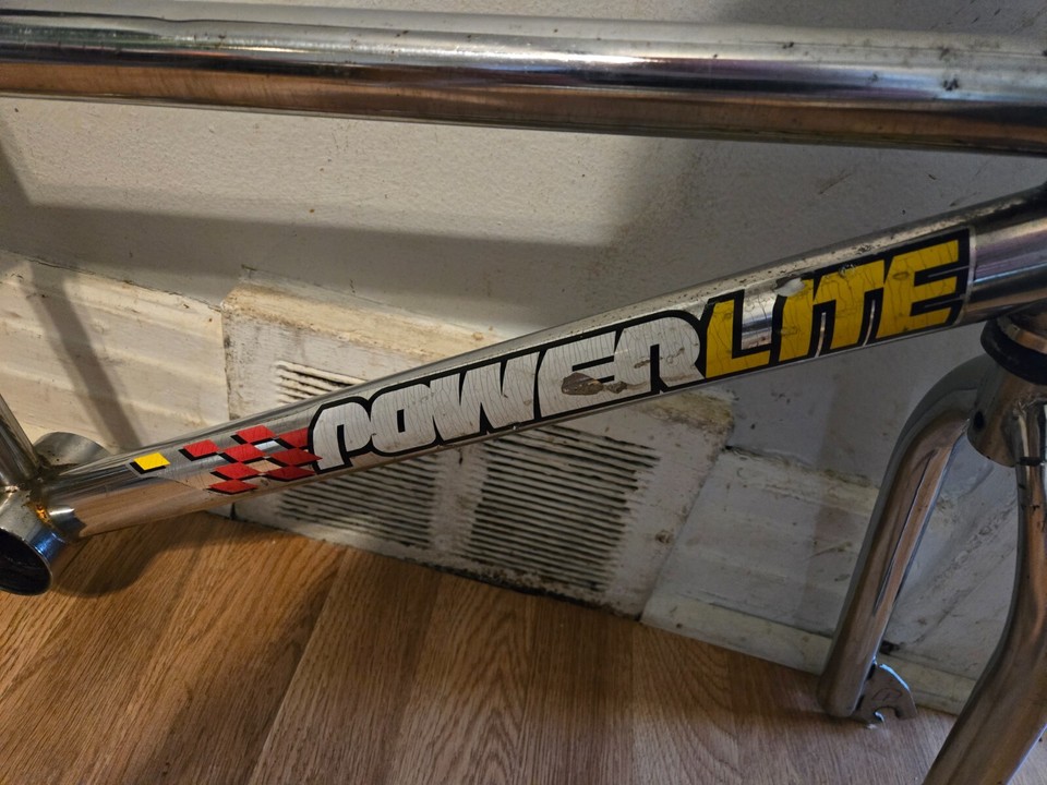 OLD SCHOOL BMX 1993 P38 POWERLITE PRO FRAME FORK HEADSET CHROME VINTAGE ...