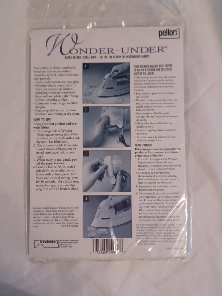 Vintage 1980s Pellon Fusing Wonder Under Paper Backed Fusible Web in ...