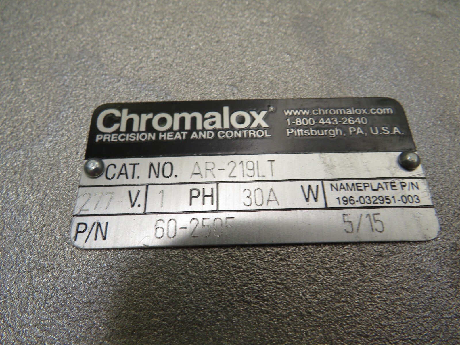 Chromalox AR-219LT Temp. Controller P/N 60-250F | eBay