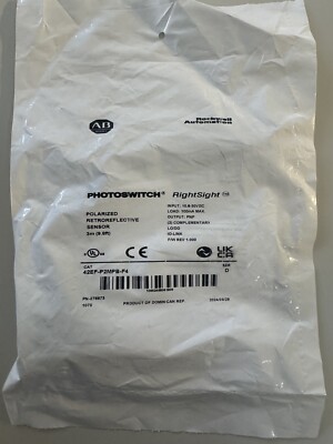 New Sealed Allen Bradley 42EF-P2MPB-F4 /D RightSight Photoelectric ...