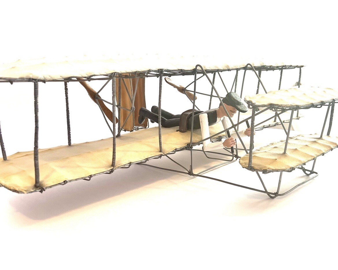 Decor Wright brothers model airplane made of wire | eBay