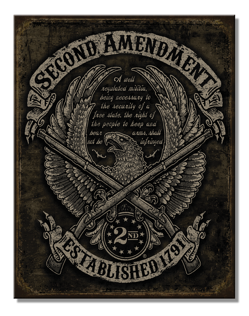 2nd Amendment Eagle 1791 Tin Metal Sign Man Cave Garage Decor 12.5 X 16 ...