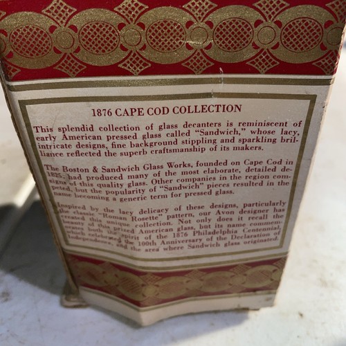 *NEW in BOX* AVON CAPE COD Ruby Red 1876 CRUET! + "Skin So Soft" Bath ...