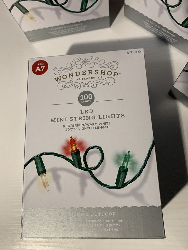 Lot of 4 Wondershop at Target 100 Count LED Mini String Lights ...