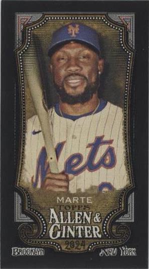 2024 Topps Allen & Ginter - Short Print Starling Marte #318 Mini Black ...