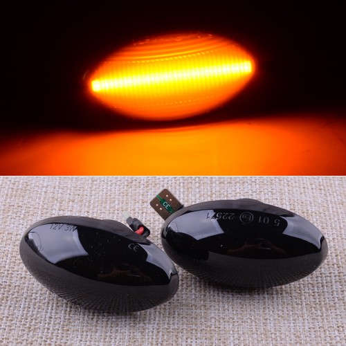 Black LED Side Marker Dynamic Light Indicator Fit for Mini Cooper R50 ...
