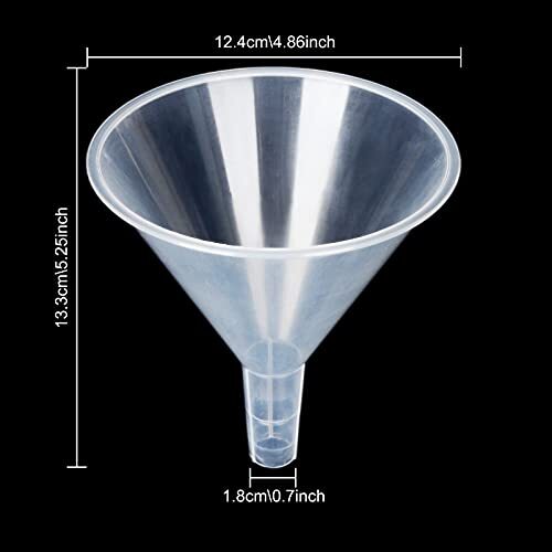 PLASTIC FUNNELS SET Wide Mouth Long Reaching Spout 30 Pcs 4.8 Inch ...