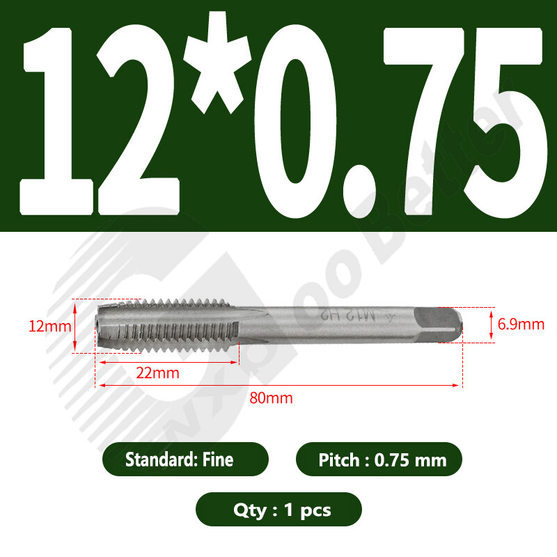 Machine Taps M1 ~ M24 Metric/Imperial Measuring System Manual Tapping ...