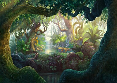 Amazing Magical Forest Poster Size A4 / A3 Fantasy Nature Art Poster ...