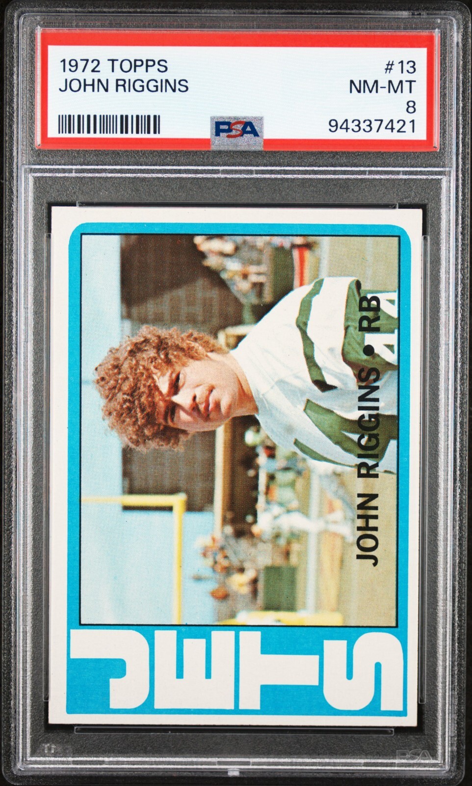 1972 Topps John Riggins #13 Rookie RC Jets RB Hall of Fame PSA 8 NM-MT ...