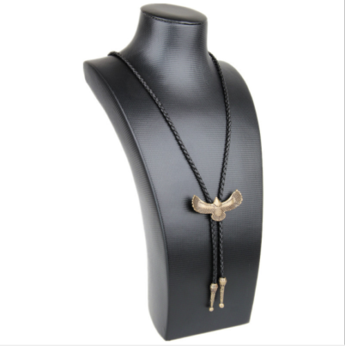 Western Cowboy Bolo Tie Black Stone Obsidian Rodeo Dance Necktie ...