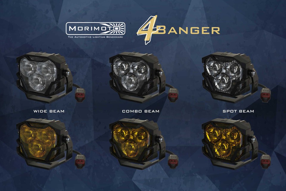 Morimoto 4Banger HXB Amber Wide Beam LED Light Pod Kit For 2003-2010 ...