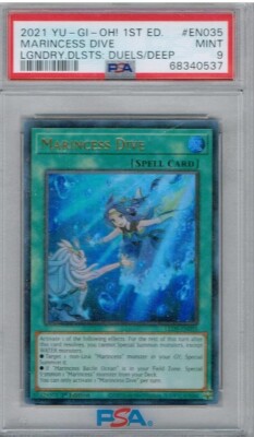 Yu-Gi-Oh Duels From the Deep LED9-EN035 Marincess Dive 1st Edition PSA ...
